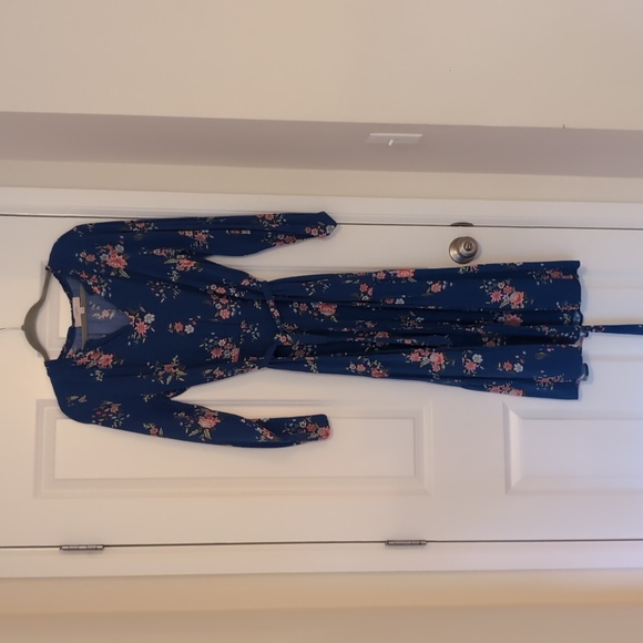 LOFT | Dresses | Loft Maxi Blue Flowers | Poshmark